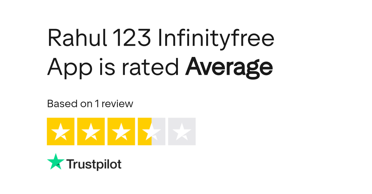 Rahul 123 Infinityfree App Reviews | Read Customer Service Reviews of rahul-123.infinityfree.app.com