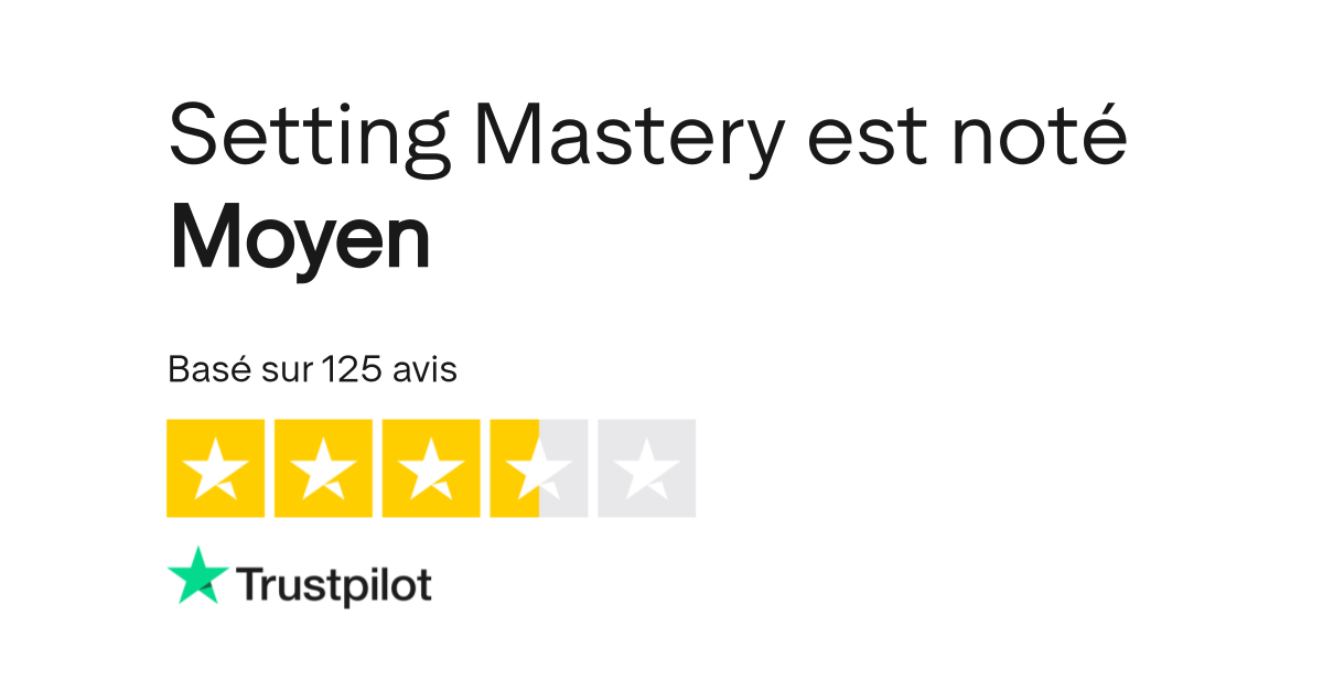 Avis de Setting Mastery | Lisez les avis marchands de setting-mastery.com