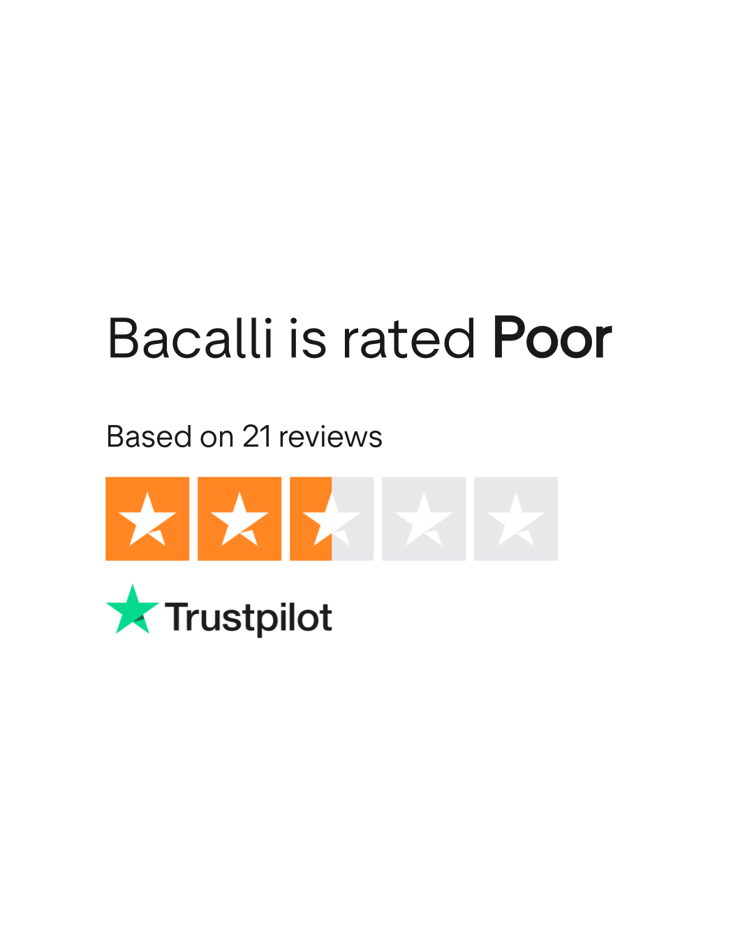 Bacalli Reviews | Read Customer Service Reviews of bacalli.com