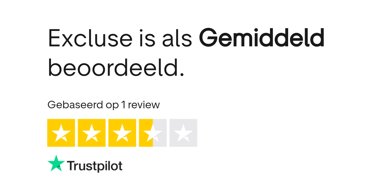 Excluse reviews | Bekijk consumentenreviews over excluse.nl