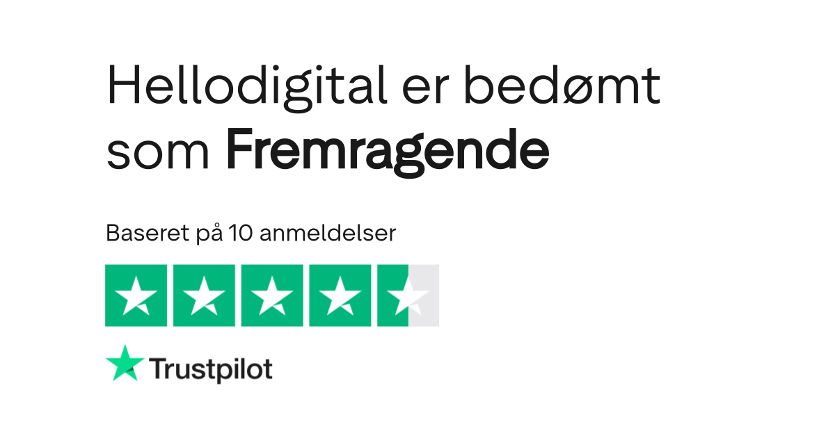 Anmeldelser af Hellodigital | Læs kundernes anmeldelser af hellodigital.dk