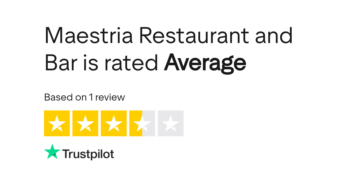 Maestria Restaurant and Bar Reviews | Read Customer Service Reviews of ...