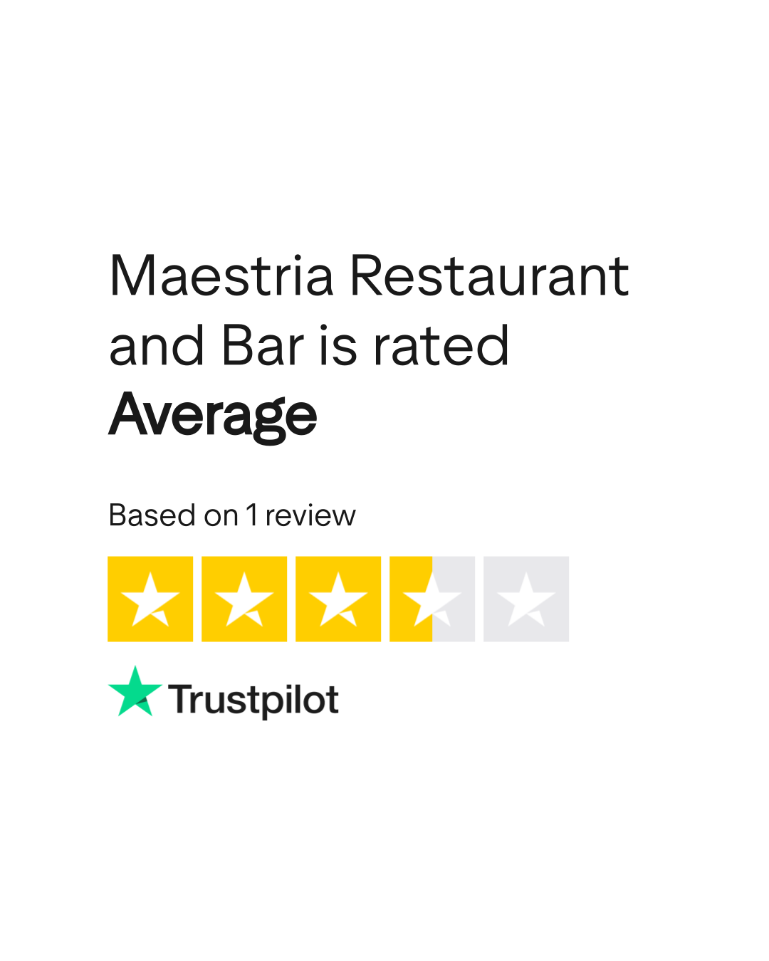Maestria Restaurant and Bar Reviews | Read Customer Service Reviews of ...
