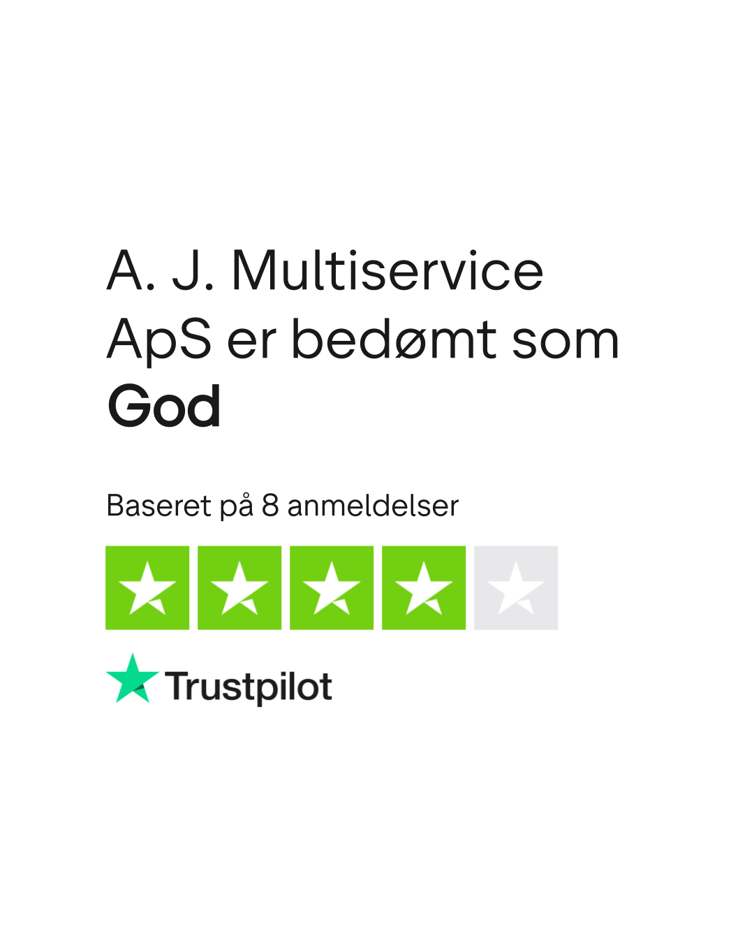 Anmeldelser af A. J. Multiservice ApS | Læs kundernes anmeldelser af ajerhverv.dk