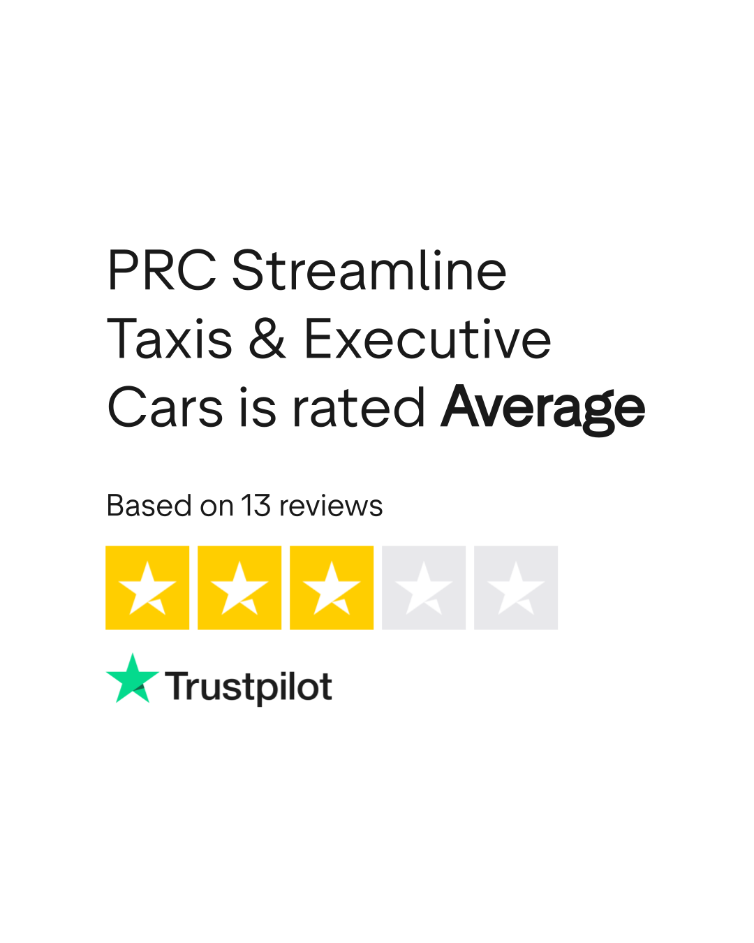 PRC Streamline Taxis & Executive Cars Reviews | Read Customer Service ...