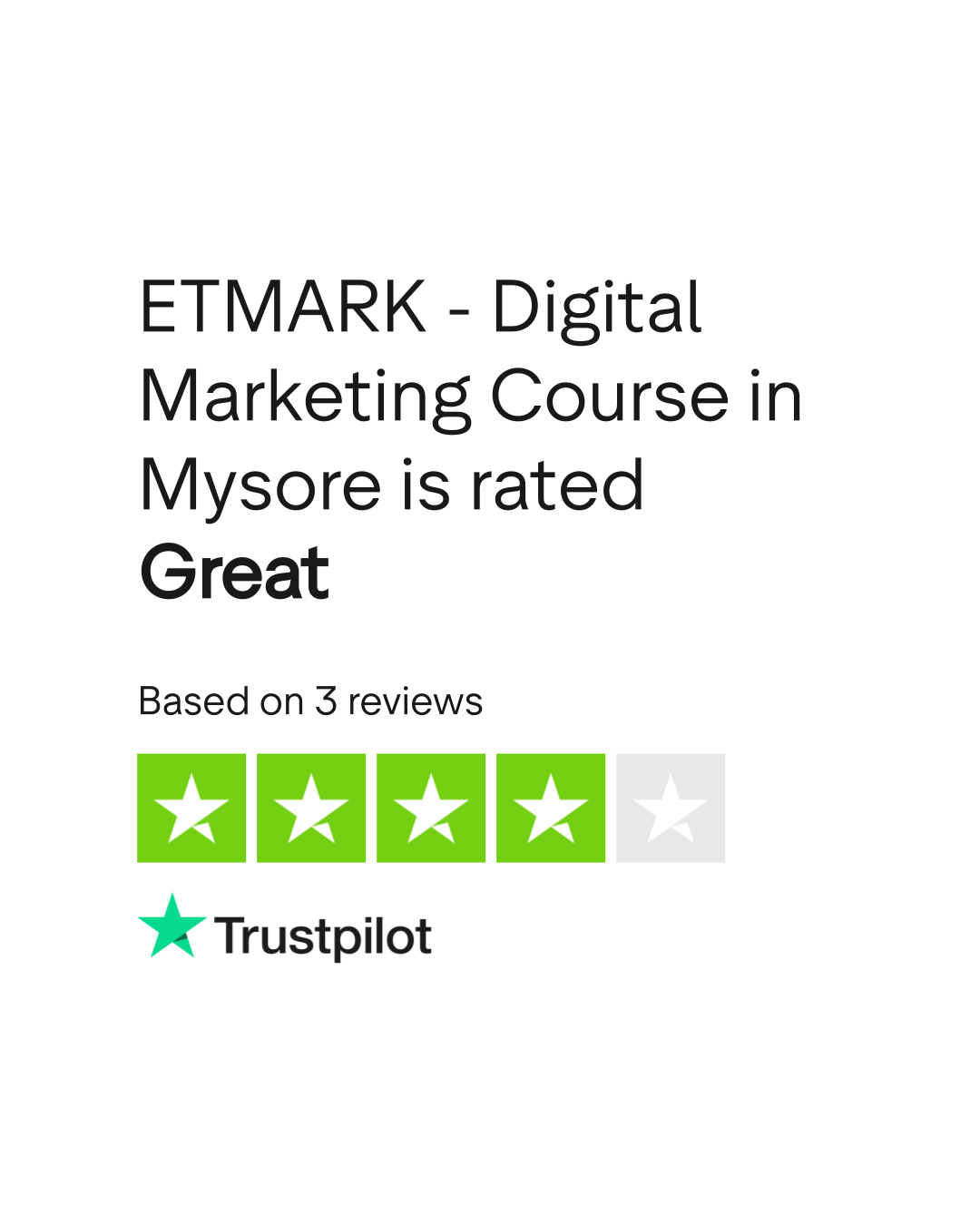 ETMARK - Digital Marketing Course in Mysore Reviews | Read Customer Service Reviews of ...