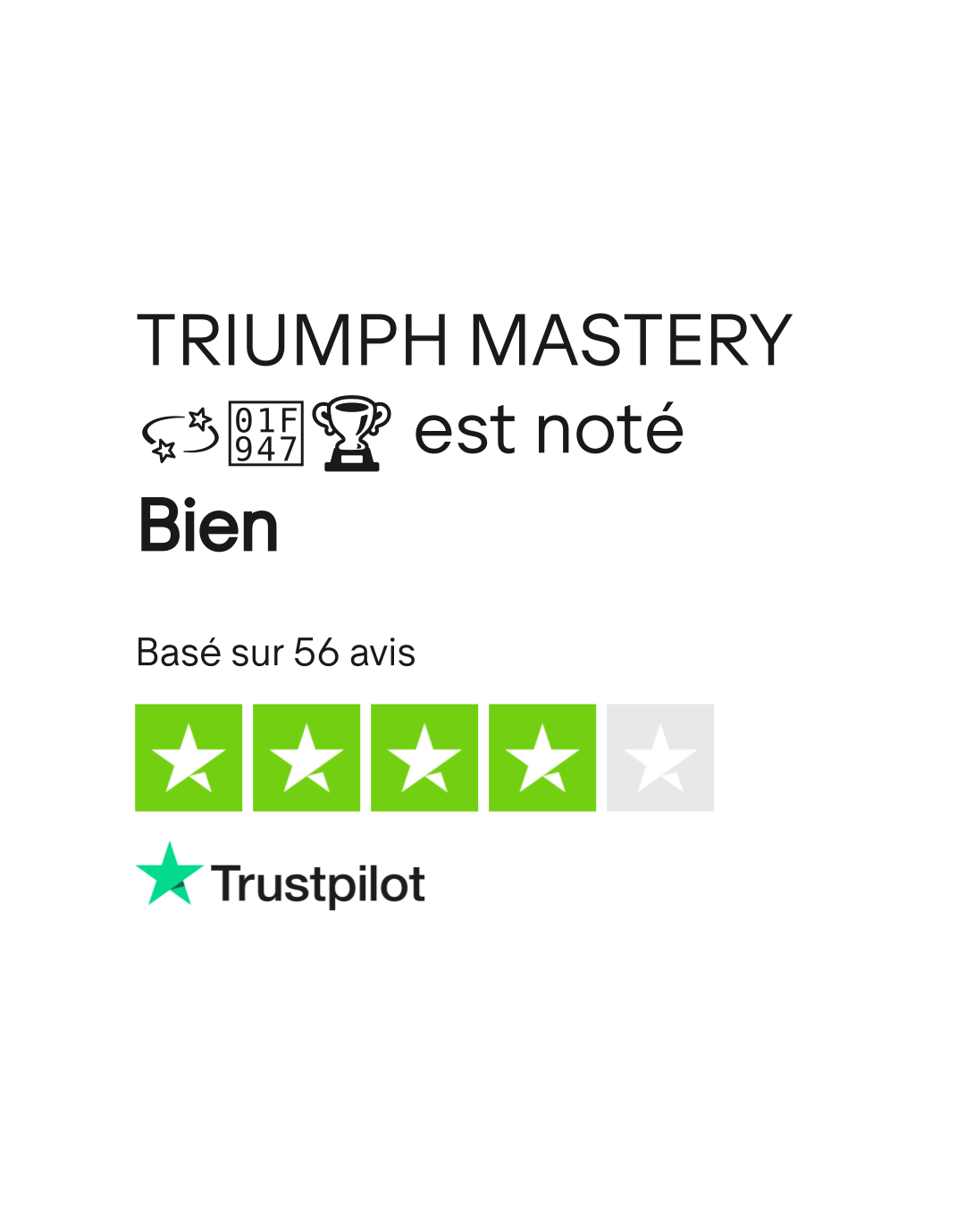 Avis de TRIUMPH MASTERY 💫🥇🏆 | Lisez les avis marchands de triumph ...