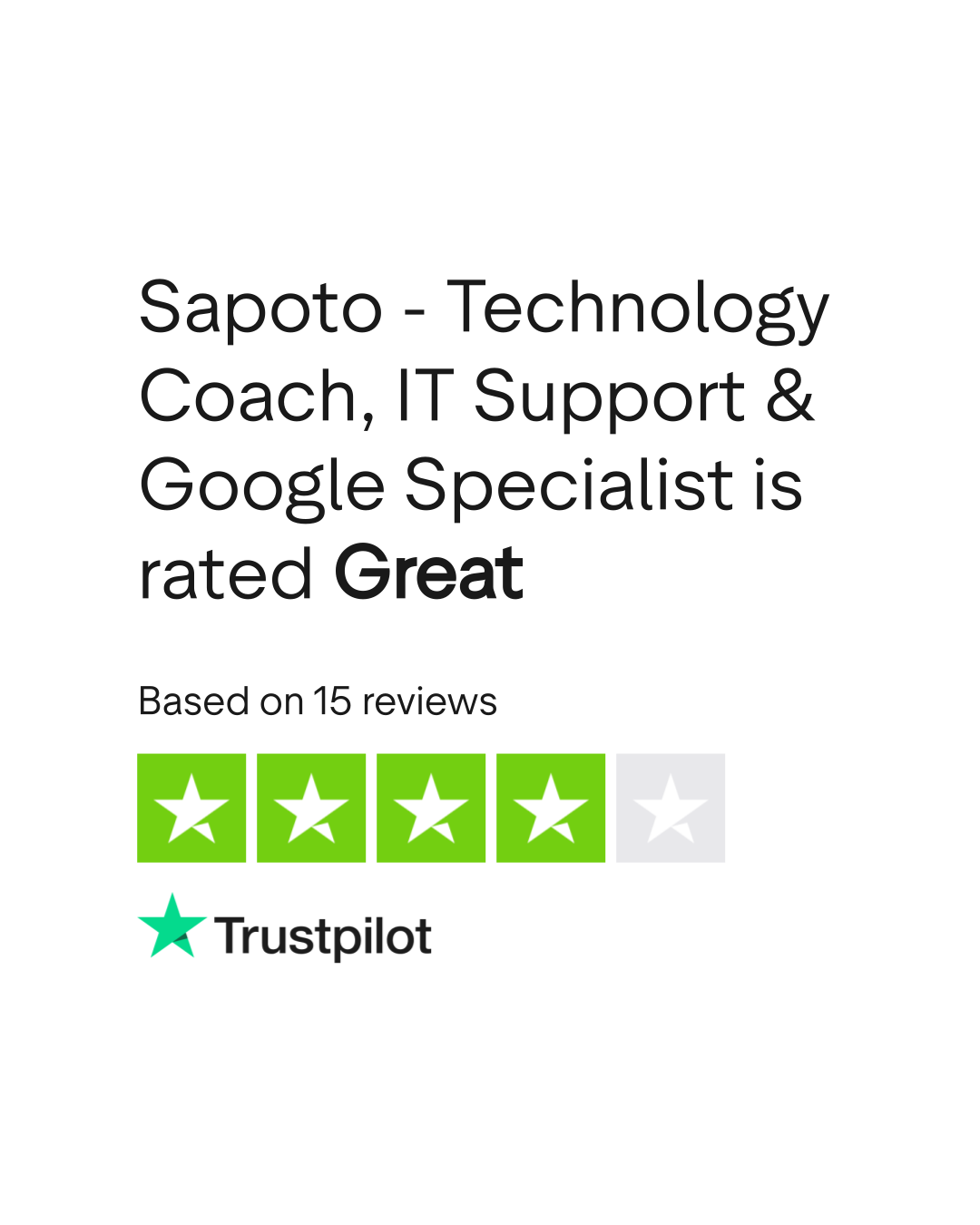 Sapoto - Technology Coach, IT Support & Google Specialist Reviews ...
