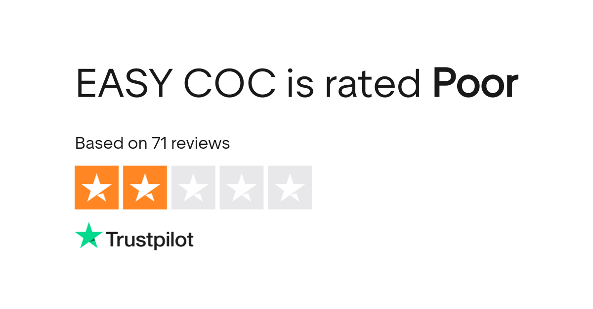 EASY COC Reviews | Read Customer Service Reviews of easy-coc.com