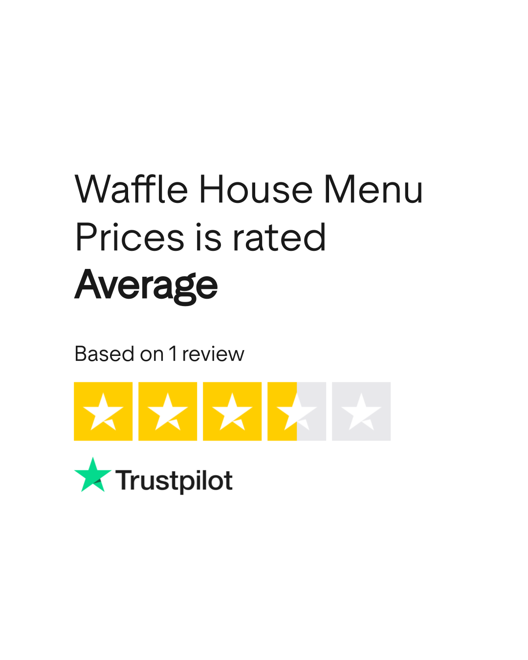 Waffle House Menu Prices Reviews | Read Customer Service Reviews of ...