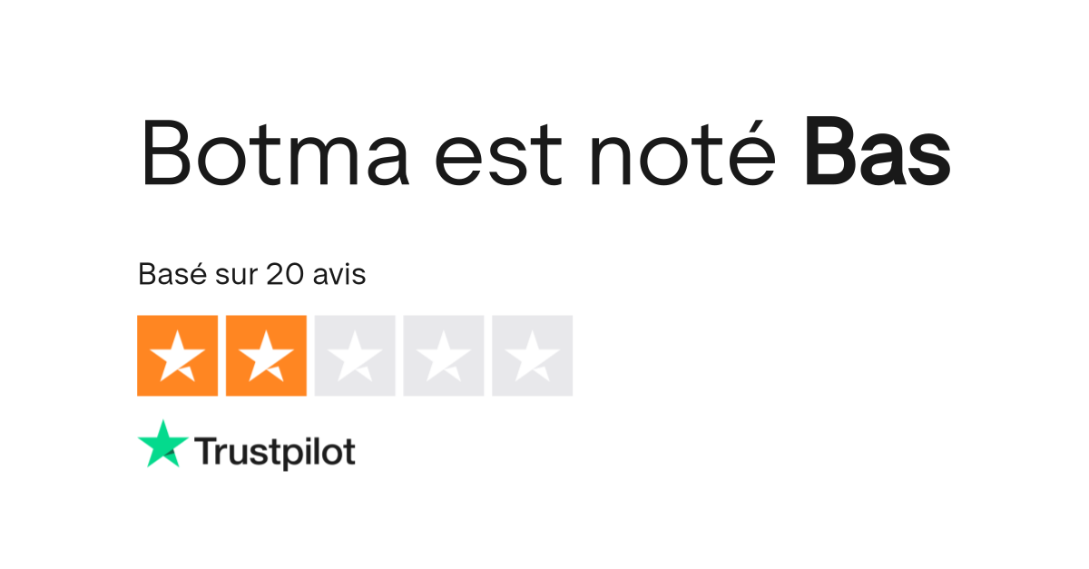 Avis de Botma | Lisez les avis marchands de botma.fr
