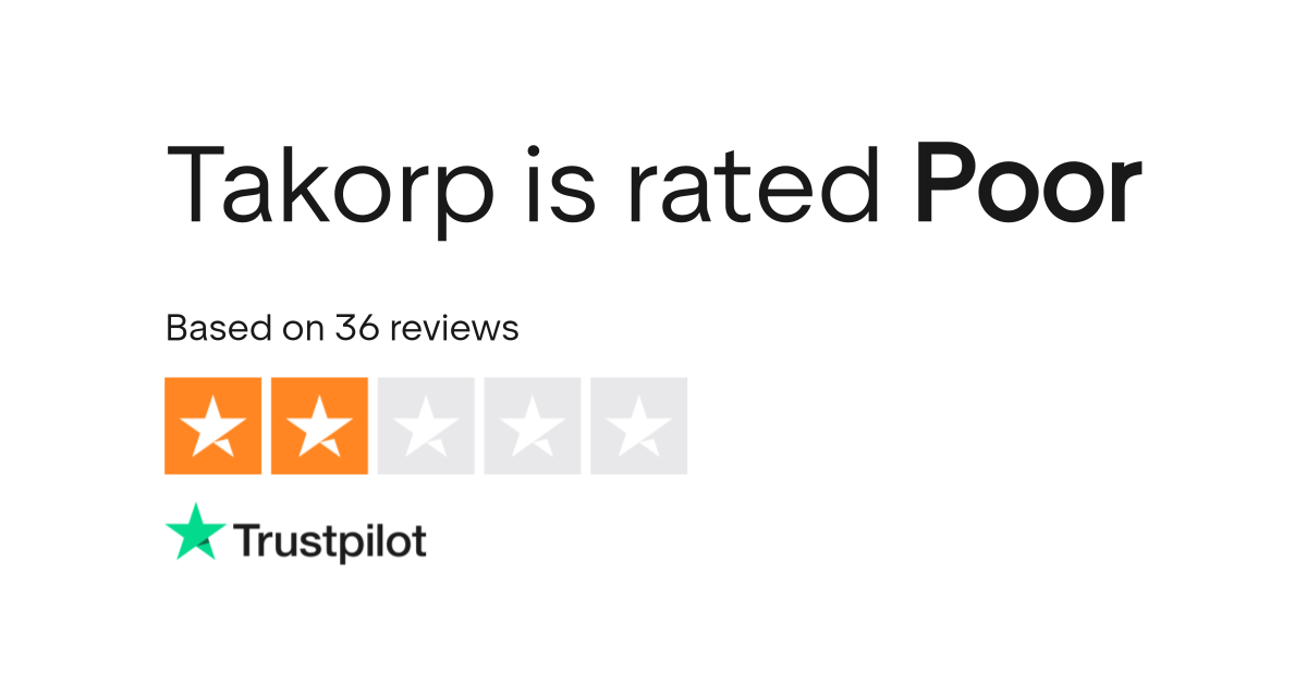 Takorp Reviews | Read Customer Service Reviews of takorp.com