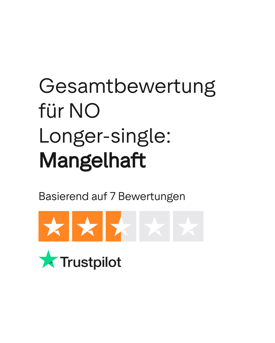 Bewertungen zu NO Longer-single | Lesen Sie Kundenbewertungen zu no ...