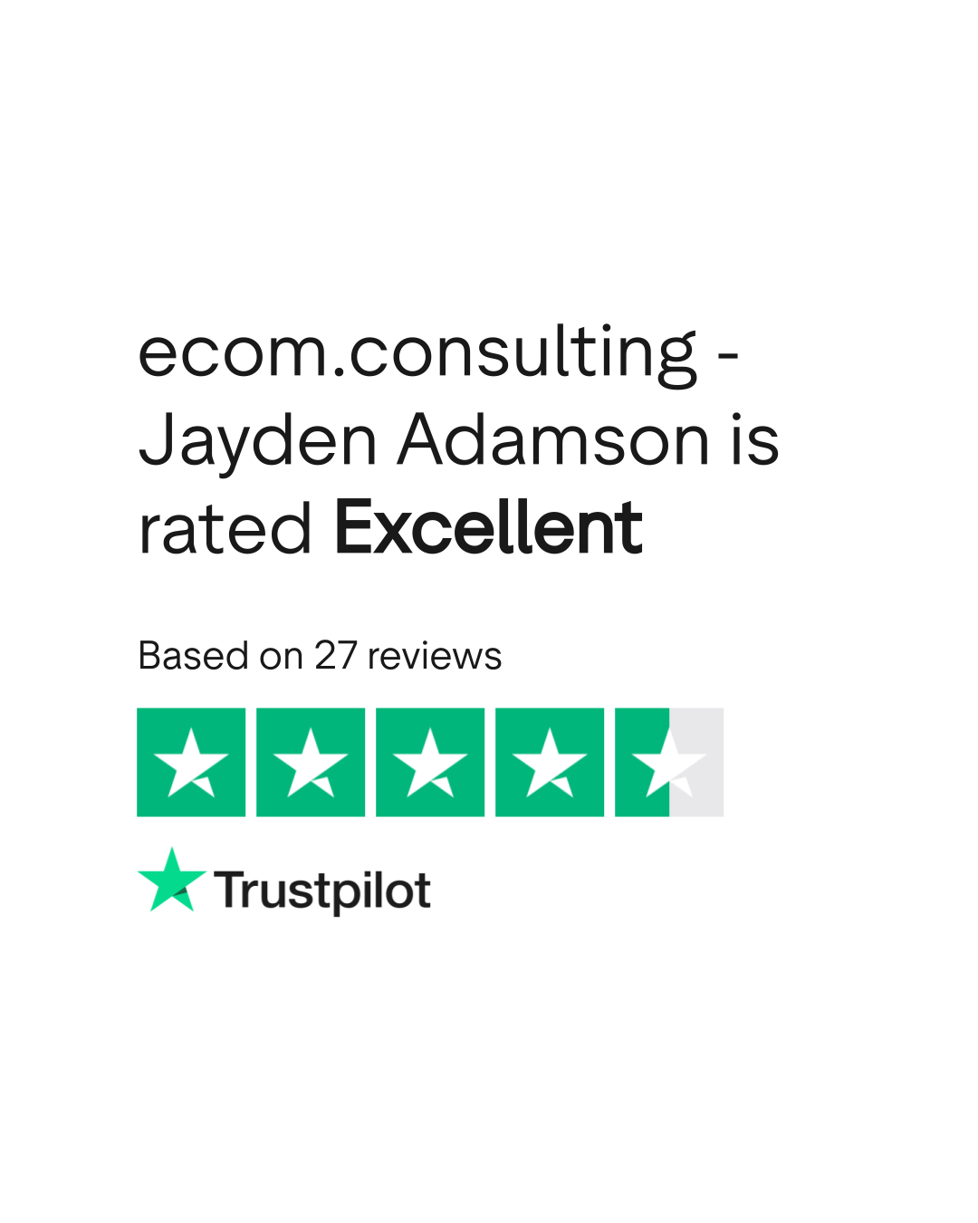 ecom.consulting - Jayden Adamson Reviews | Read Customer Service Reviews of ecom.consulting