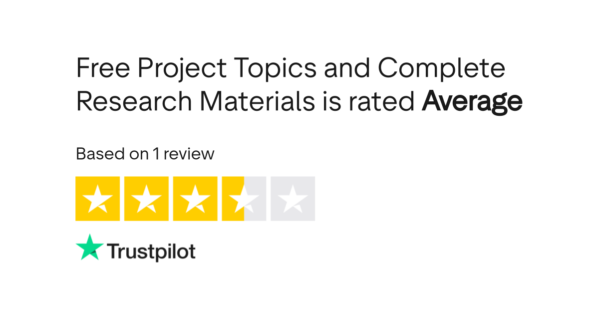Free Project Topics and Complete Research Materials Reviews | Read ...
