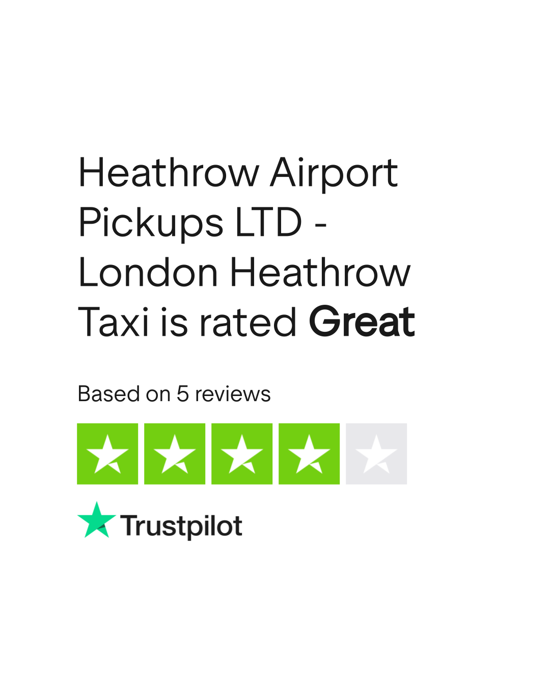 Heathrow Airport Pickups LTD - London Heathrow Taxi Reviews | Read ...