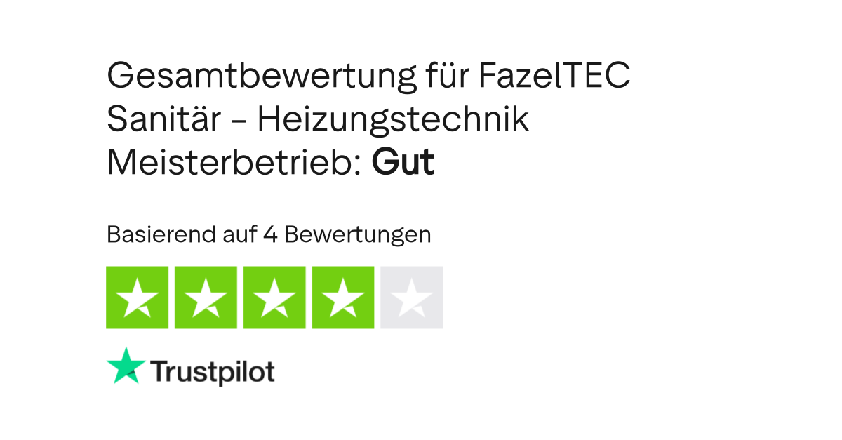 Bewertungen zu FazelTEC Sanitär – Heizungstechnik Meisterbetrieb ...