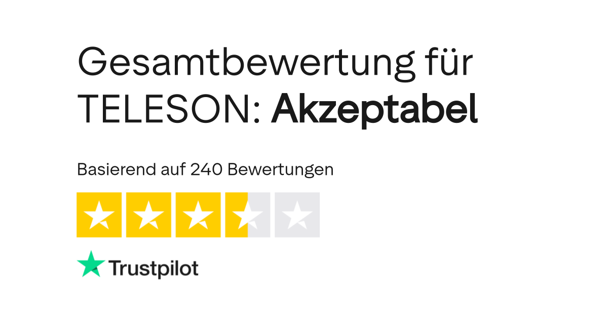 Bewertungen zu Teleson | Lesen Sie Kundenbewertungen zu teleson.de