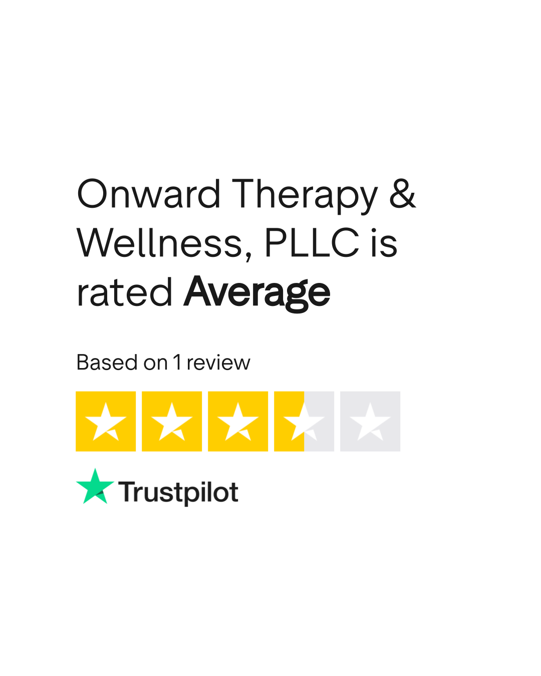 Onward Therapy & Wellness, PLLC Reviews | Read Customer Service Reviews ...