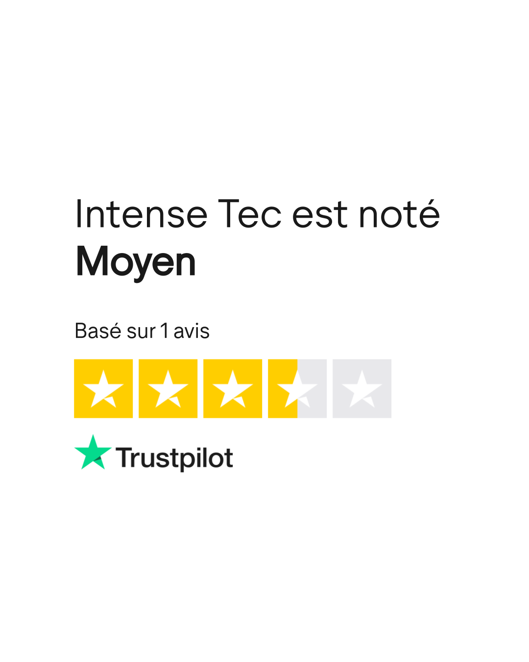 Avis de Intense Tec | Lisez les avis marchands de intense-tec.com