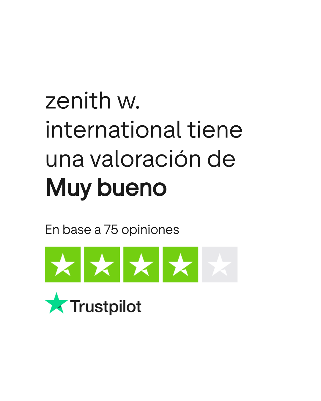 Opiniones sobre zenith w. international | Lee las opiniones sobre el ...