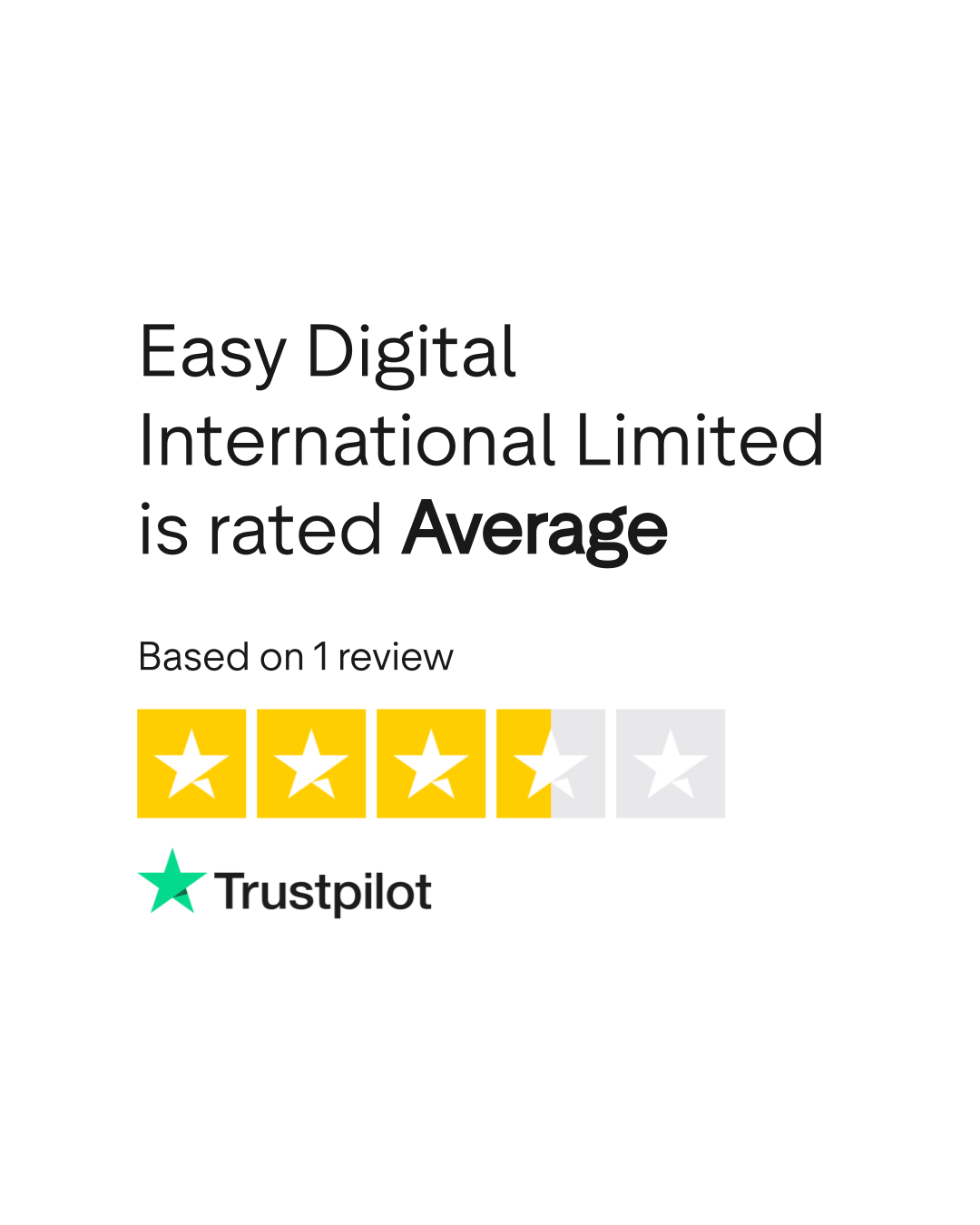 Easy Digital International Limited Reviews | Read Customer Service Reviews of theeasydigital.com