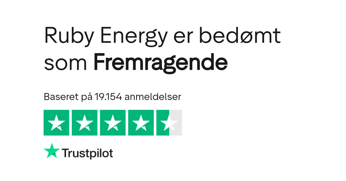 Anmeldelser af Ruby Energy | Læs kundernes anmeldelser af rubyenergy.uk