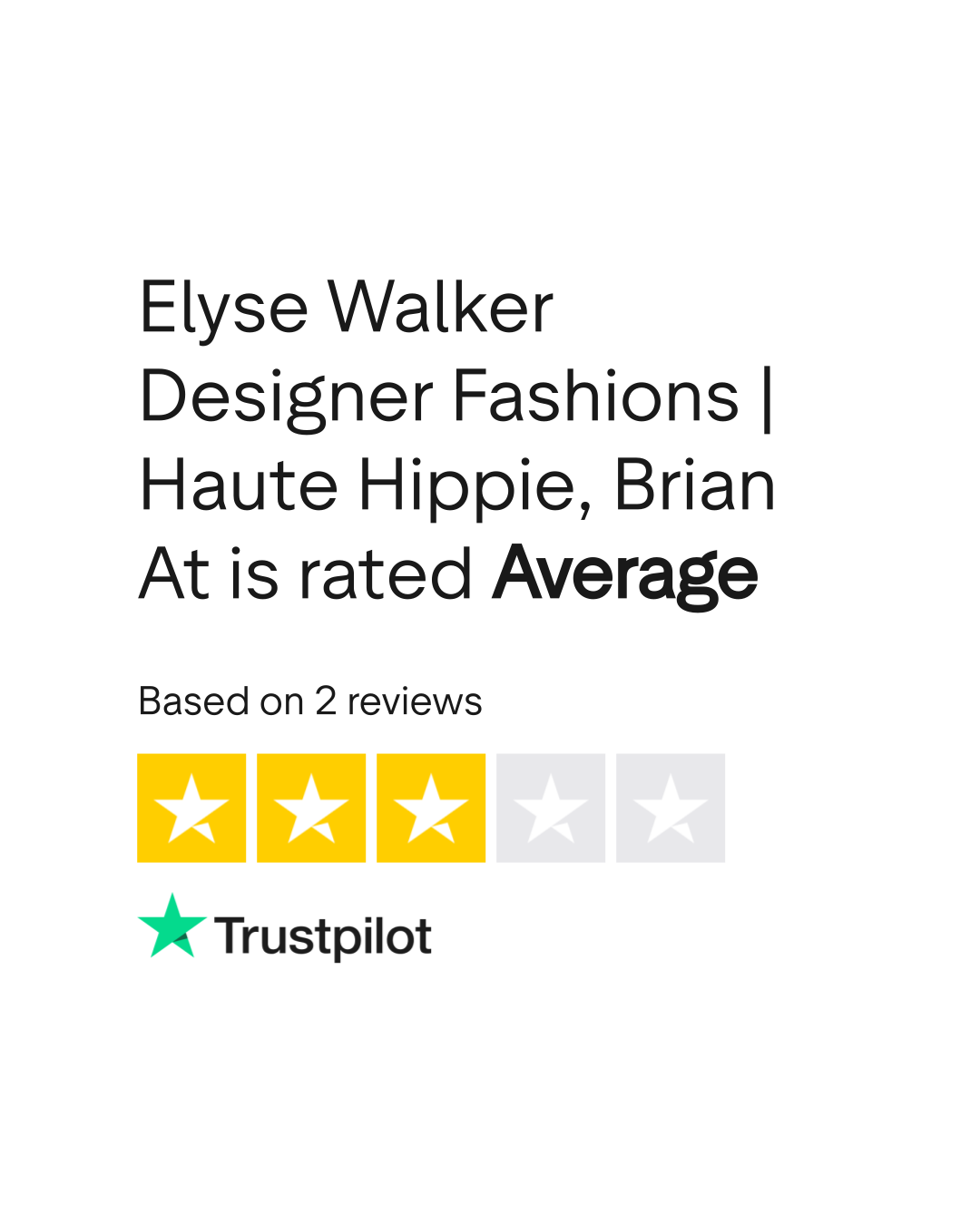 Elyse Walker Designer Fashions | Haute Hippie, Brian At Reviews | Read Customer Service Reviews ...