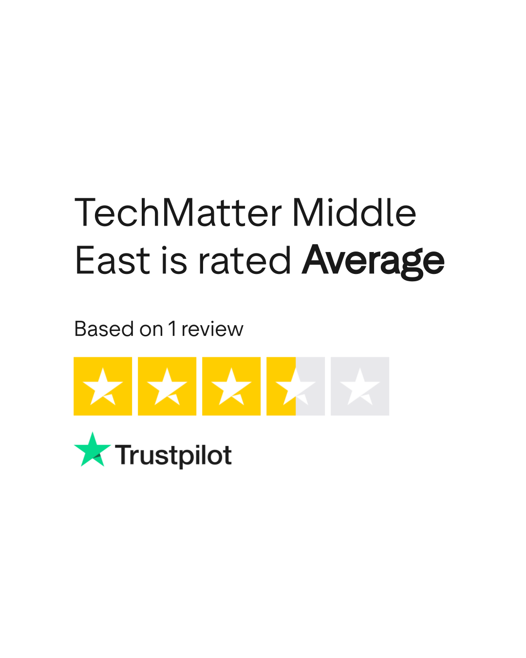 TechMatter Middle East Reviews | Read Customer Service Reviews of techmatter.ae