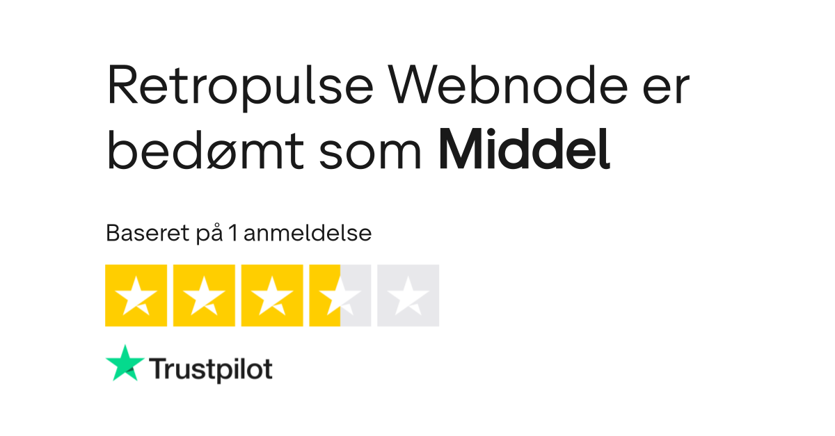 Anmeldelser af Retropulse Webnode | Læs kundernes anmeldelser af ...