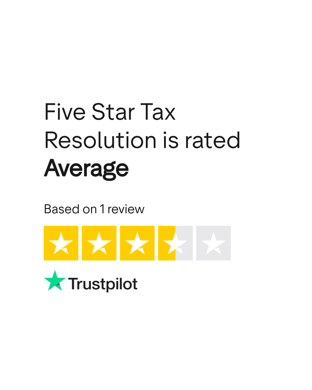 Five Star Tax Resolution Reviews | Read Customer Service Reviews of ...