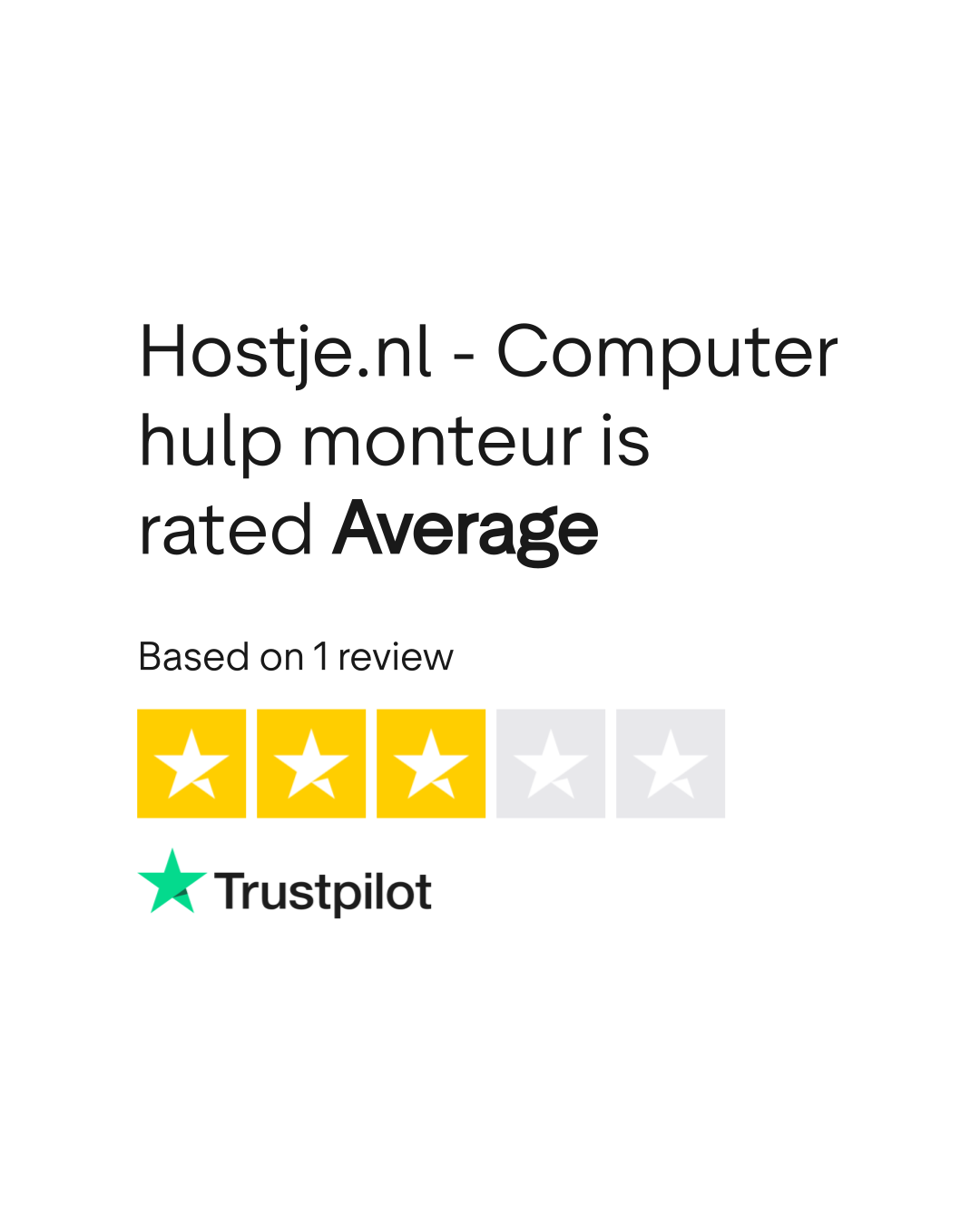 Hostje.nl - Computer hulp monteur Reviews | Read Customer Service Reviews of www.hostje.nl