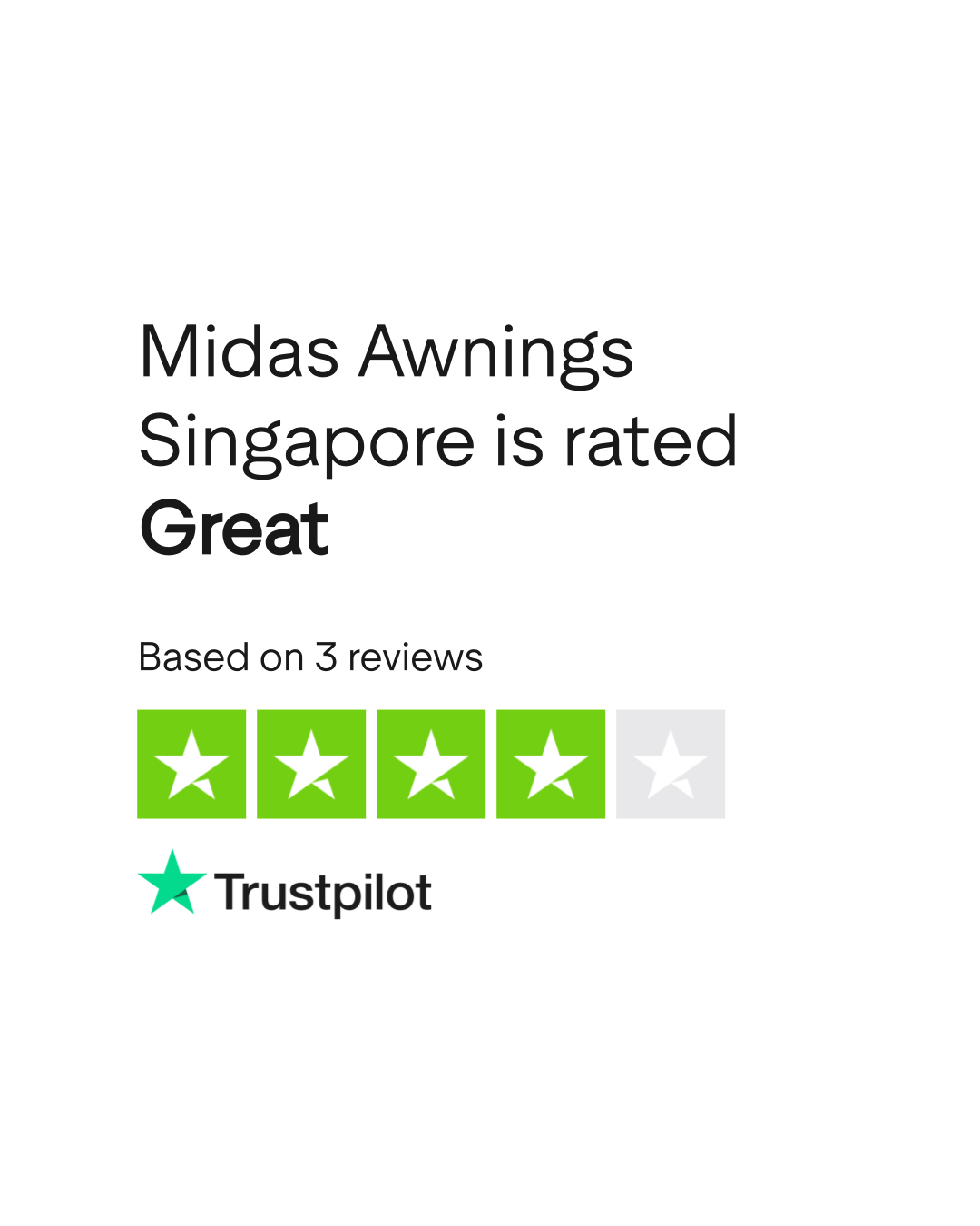 Midas Awnings Singapore Reviews | Read Customer Service Reviews of midasawnings.com