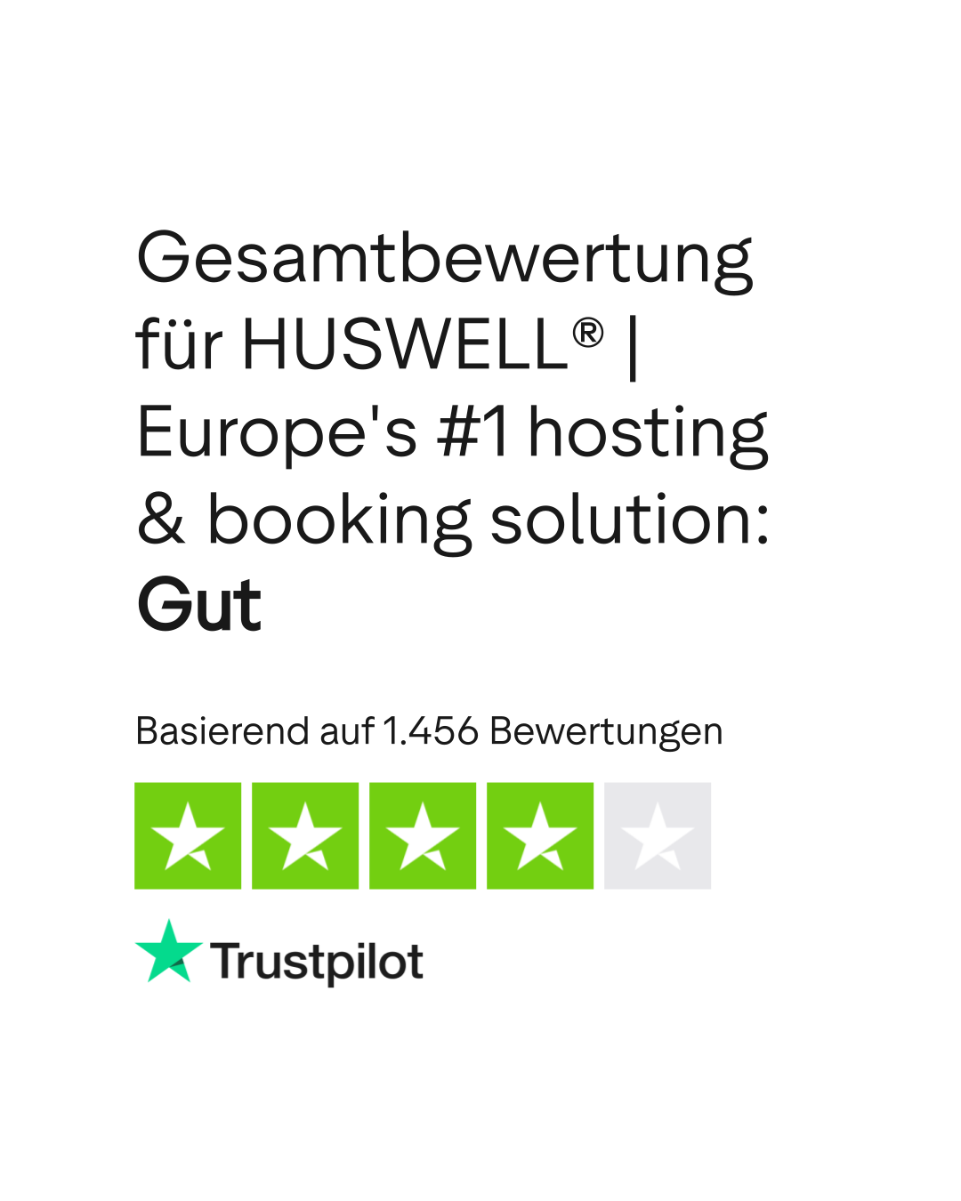 Bewertungen zu HUSWELL® | Europe's #1 hosting & booking solution ...