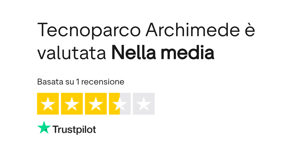 Tecnoparco Archimede | Leggi le recensioni dei servizi di tecnoparco-archimede.com