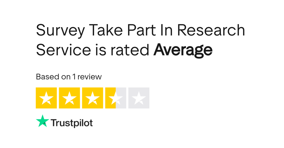 Survey Take Part In Research Service Reviews | Read Customer Service ...