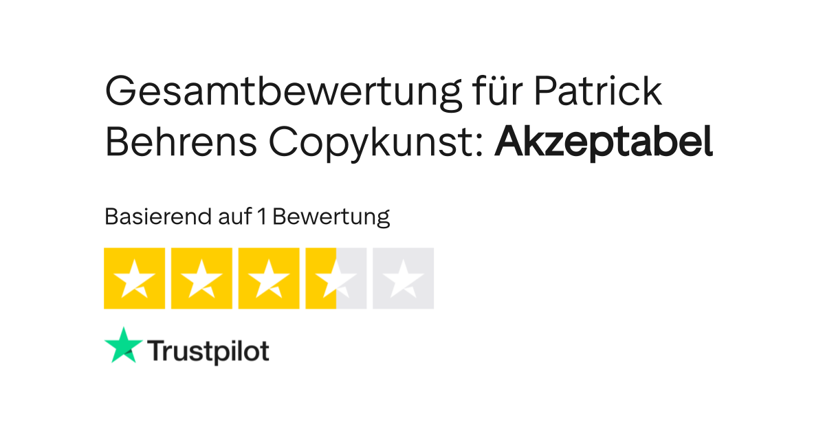 Bewertungen zu Patrick Behrens Copykunst | Lesen Sie Kundenbewertungen ...