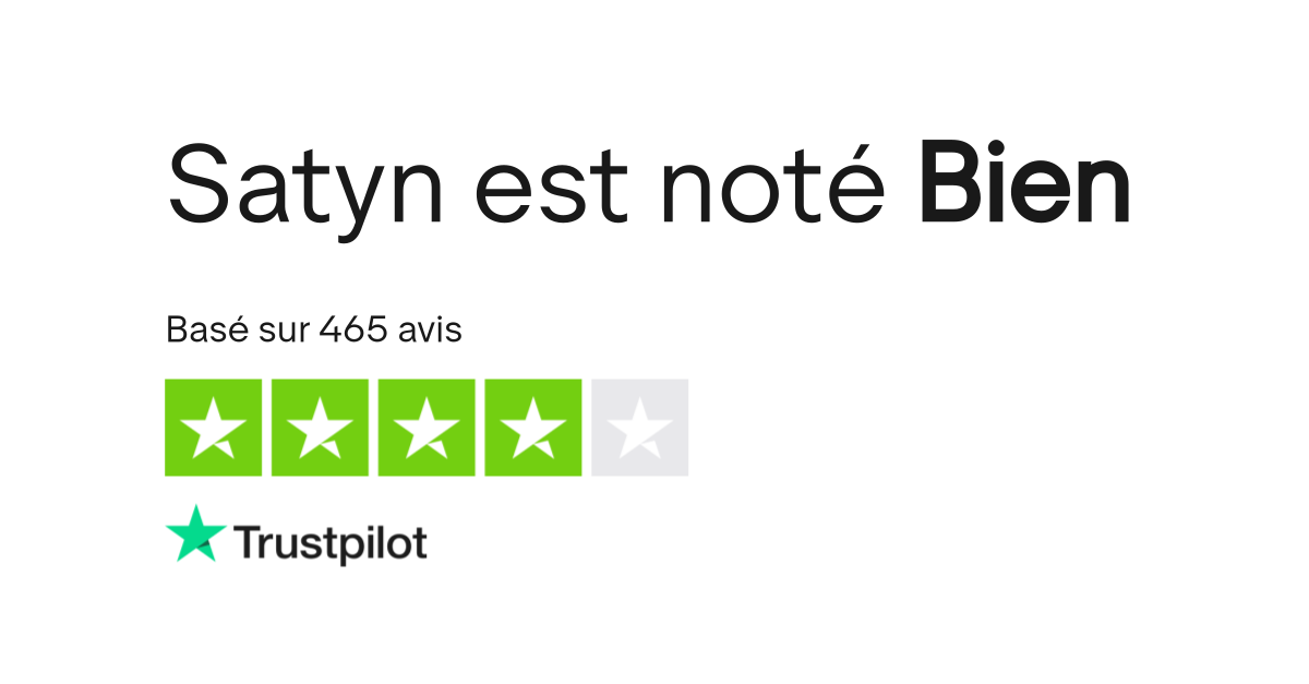 Avis de Satyn | Lisez les avis marchands de satyn.fr