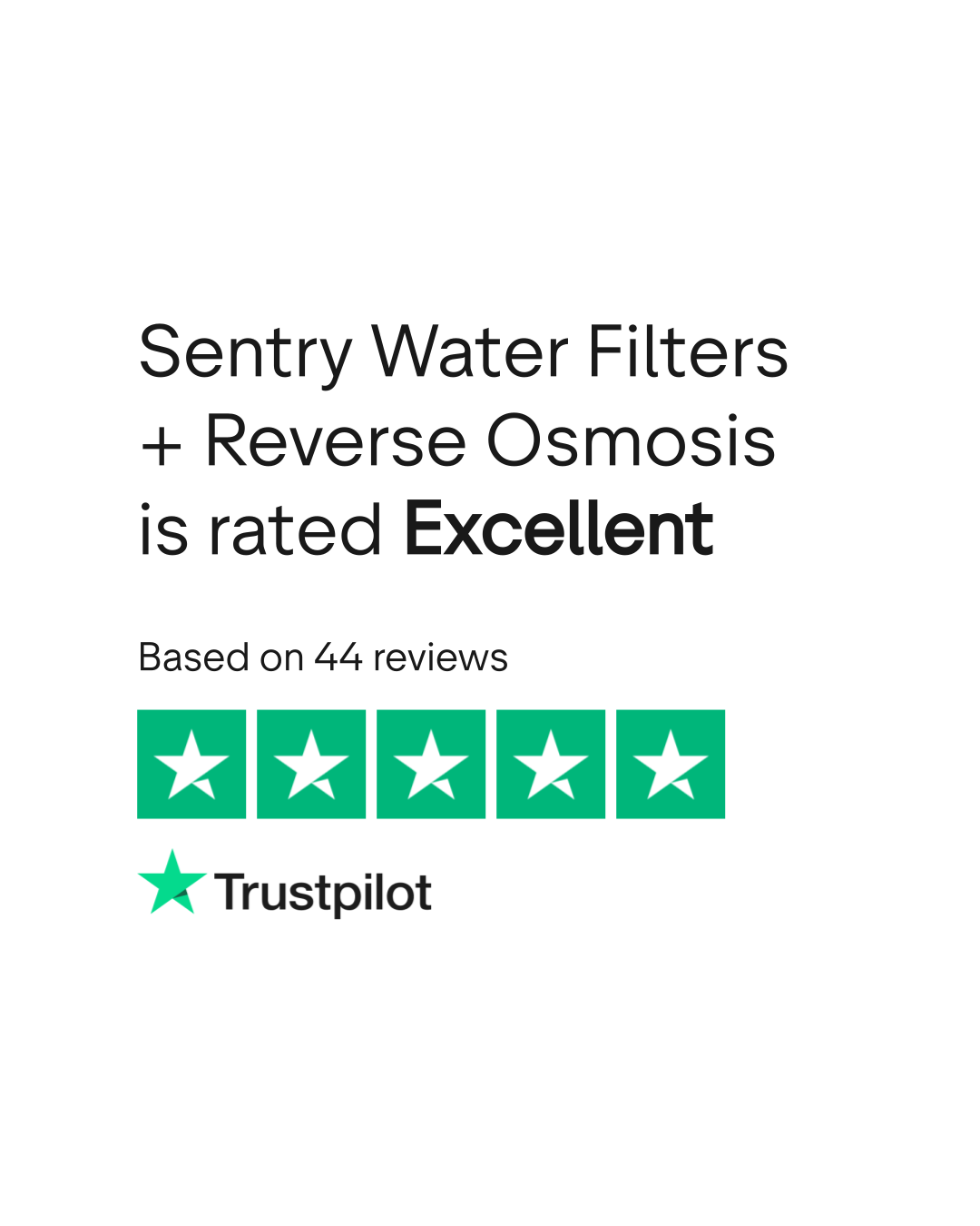 Sentry Water Filters + Reverse Osmosis Reviews | Read Customer Service ...