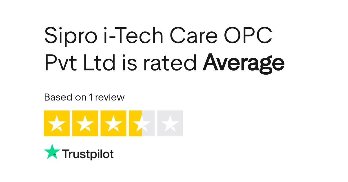 Sipro i-Tech Care OPC Pvt Ltd Reviews | Read Customer Service Reviews of sipro.co.in