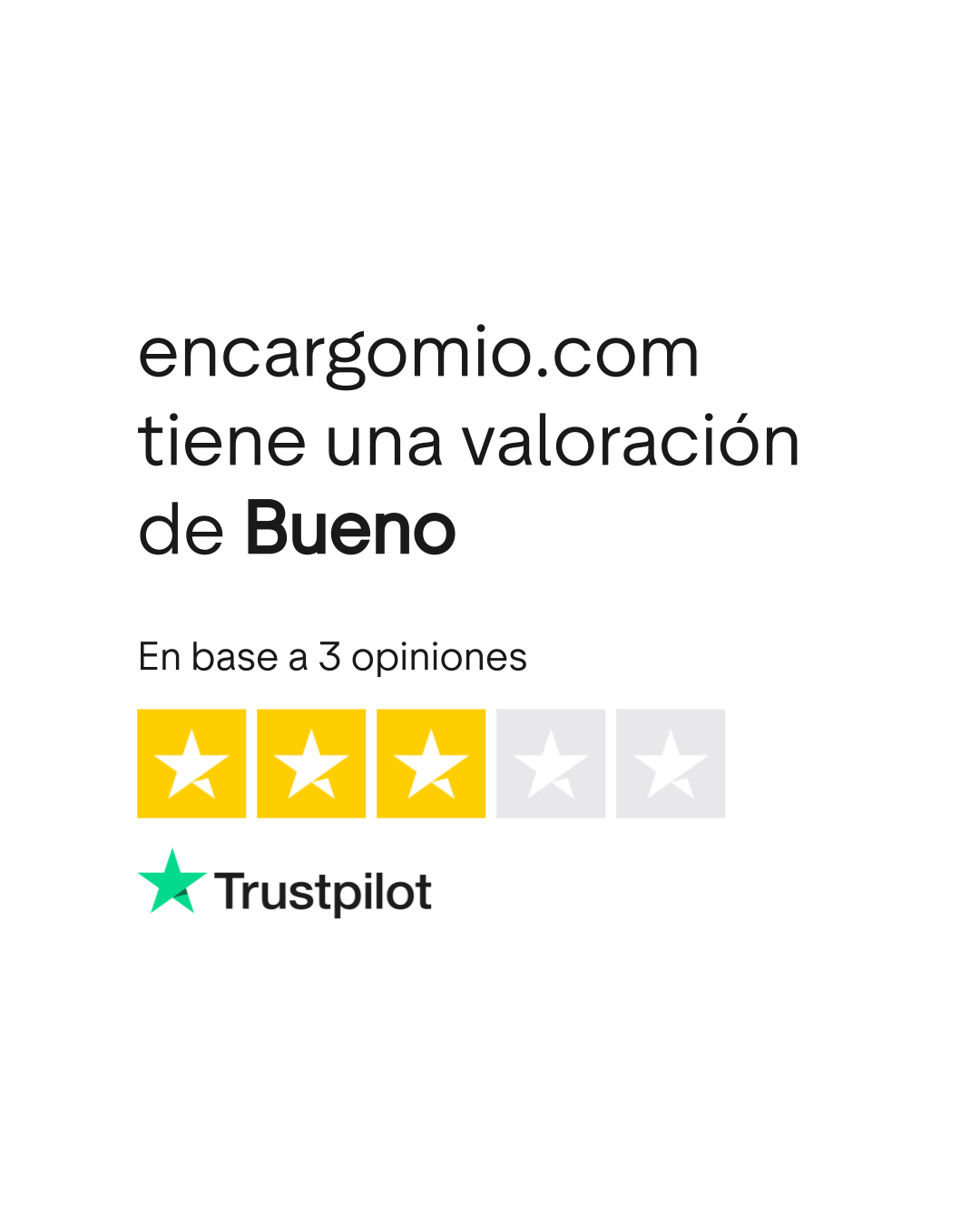 Opiniones sobre encargomio.com | Lee las opiniones sobre el servicio de encargomio.com