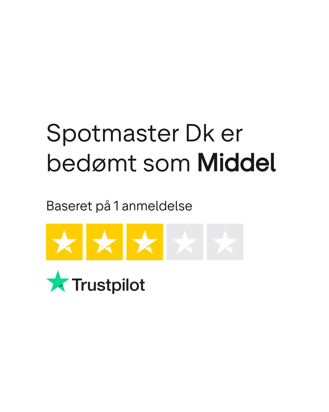 Anmeldelser af Spotmaster Dk | Læs kundernes anmeldelser af spotmaster-dk.com