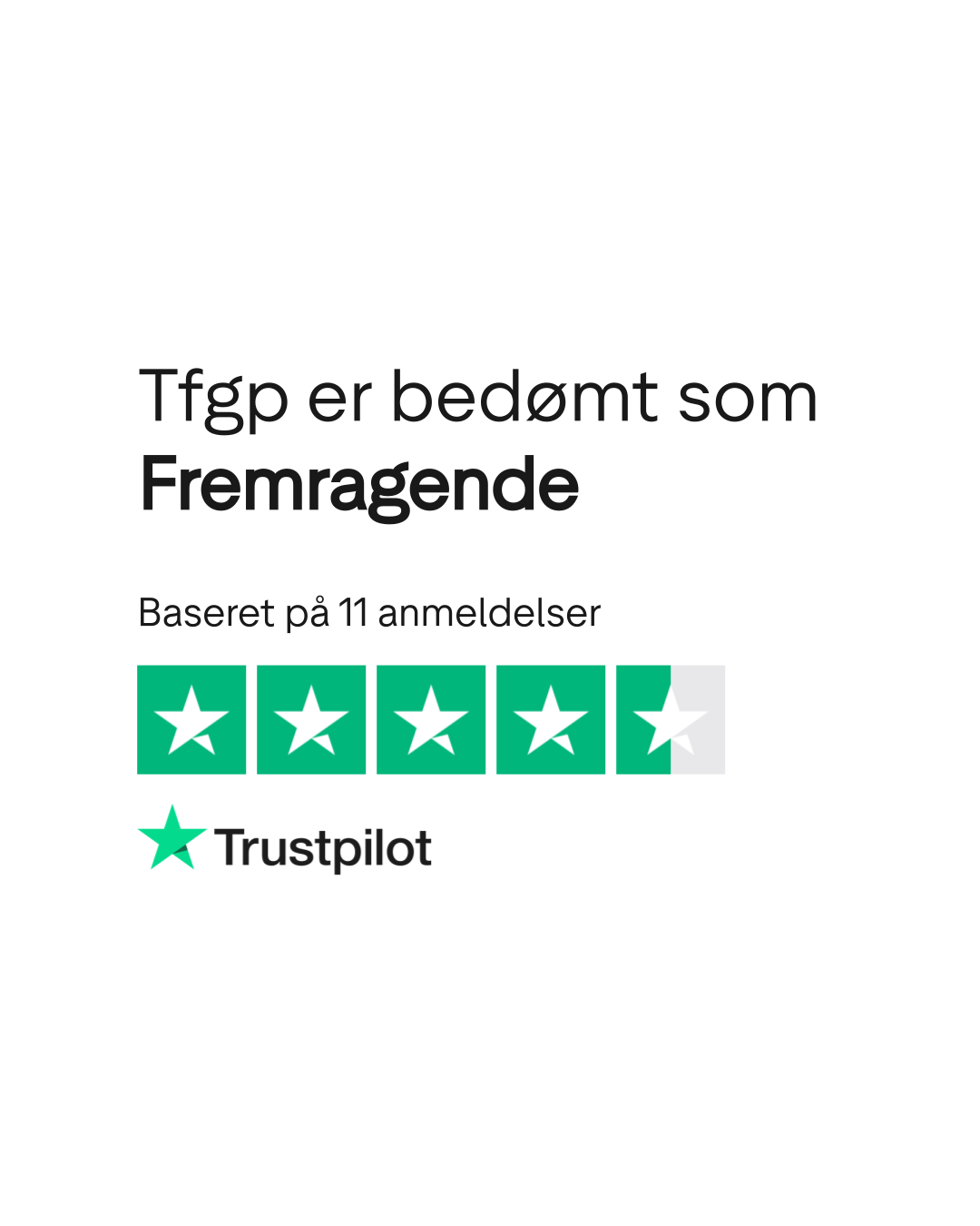 Anmeldelser af Tfgp | Læs kundernes anmeldelser af tfgp.dk