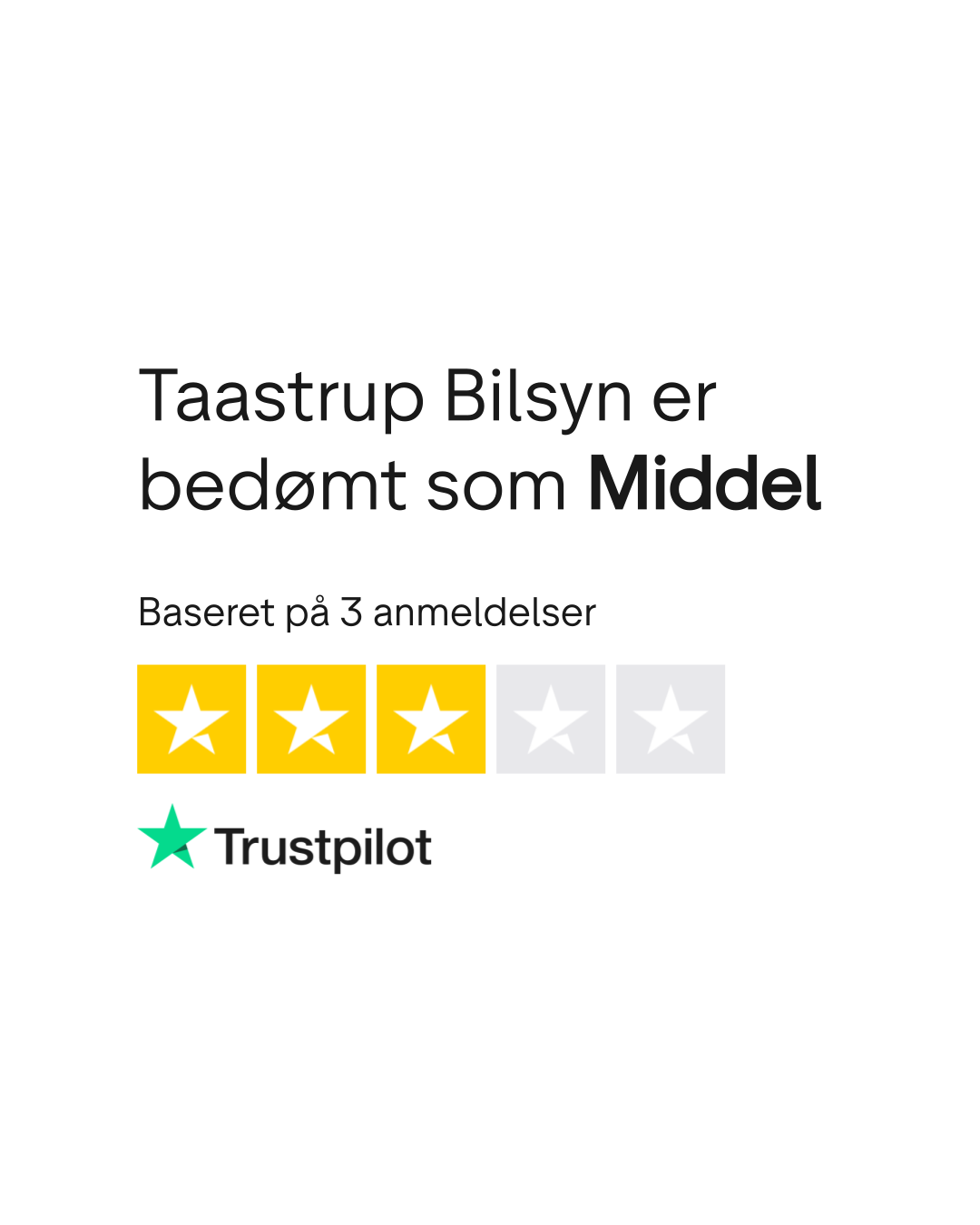 Anmeldelser af Taastrup Bilsyn | Læs kundernes anmeldelser af taastrup-bilsyn.dk