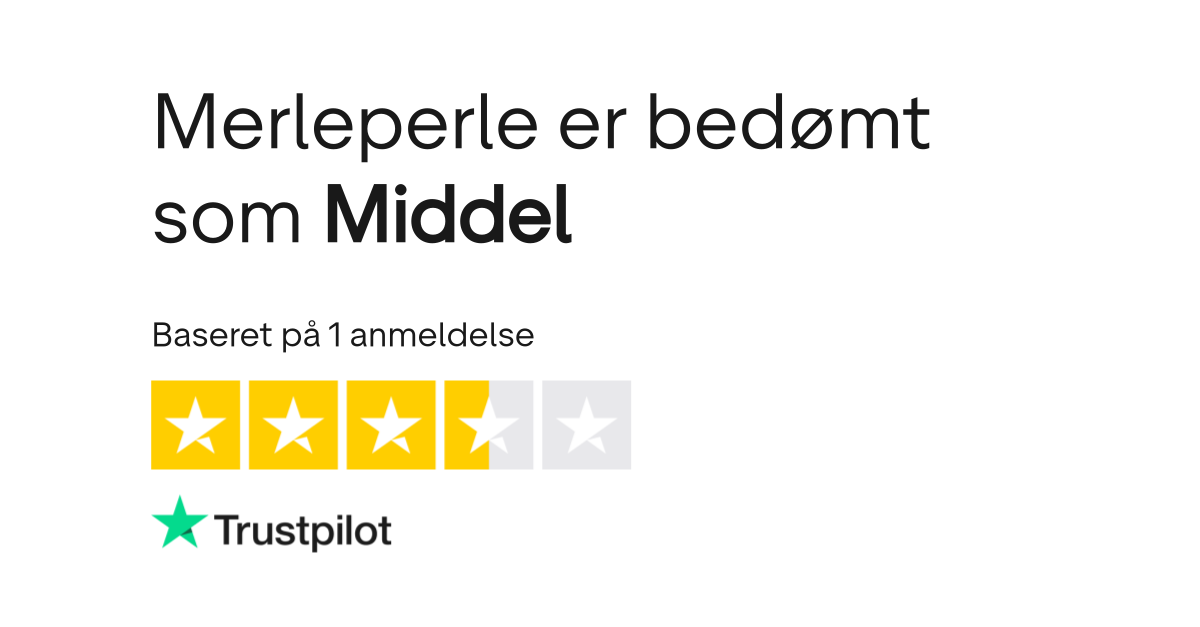 Anmeldelser af Merleperle | Læs kundernes anmeldelser af merleperle.dk