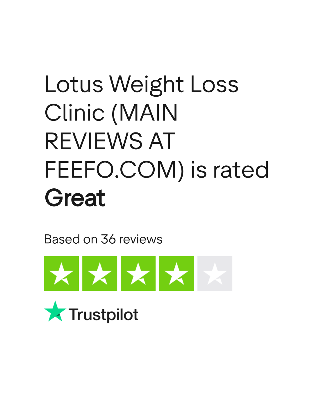 Lotus Weight Loss Clinic (MAIN REVIEWS AT FEEFO.COM) Reviews | Read ...