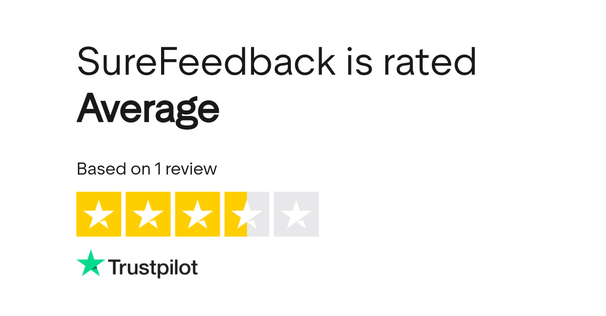 SureFeedback Reviews | Read Customer Service Reviews of surefeedback.com