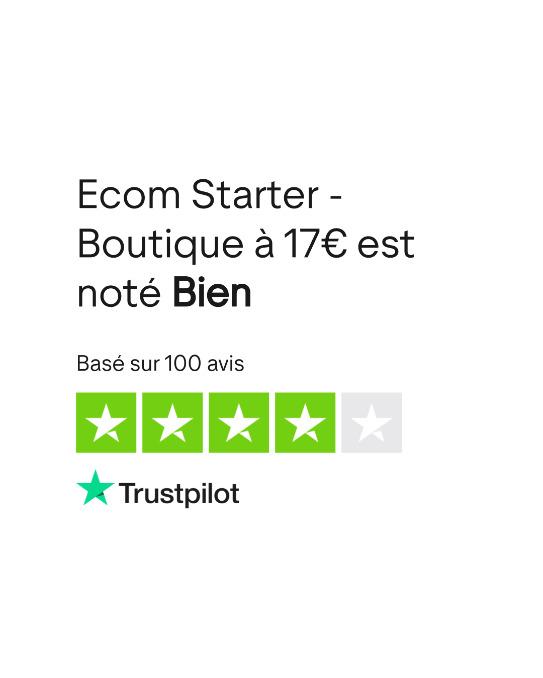 Avis de Ecom Starter - Boutique à 17€ | Lisez les avis marchands de www.ecom-starter.com