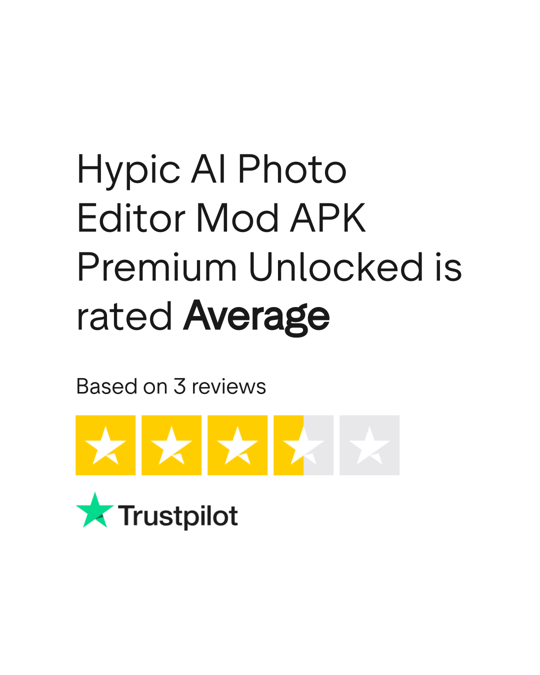 Hypic AI Photo Editor Mod APK Premium Unlocked Reviews | Read Customer ...