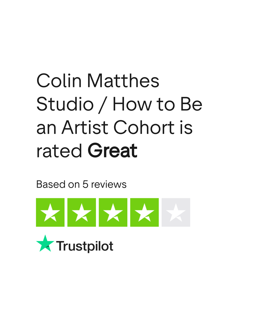 Colin Matthes Studio / How to Be an Artist Cohort Reviews | Read Customer Service Reviews of ...